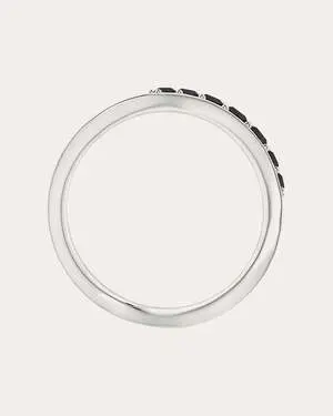 Natori Black Diamond & 14k White Gold Shangri-la Ring