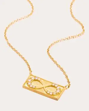 ELIZABETH MOORE Diamond And 18k Infinity Pendant Necklace