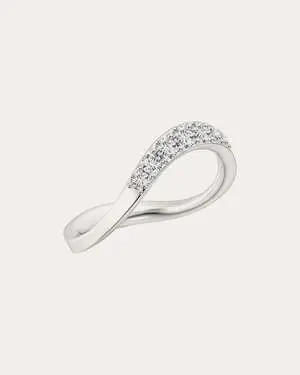 Natori Diamond & 14k White Gold Shangri-la Ring - Silver
