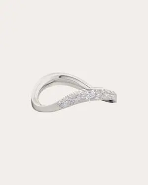 Natori Diamond & 14k White Gold Shangri-la Ring - Silver