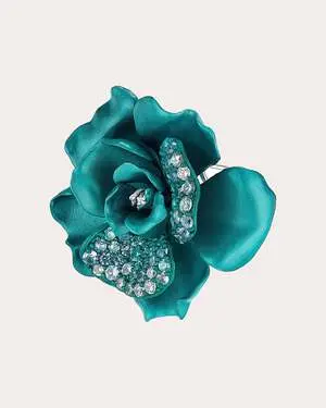ANABELA CHAN Diamond And Spinel Camelia Stud Earrings - Blue
