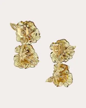 ANABELA CHAN Orange & Sapphire Petunia Drop Earrings