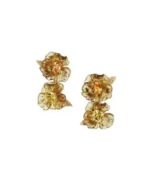 ANABELA CHAN Orange & Sapphire Petunia Drop Earrings - Yellow