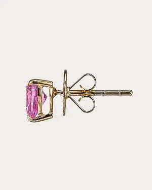 ANABELA CHAN Sapphire And Gold Heart Stud Earrings - Pink