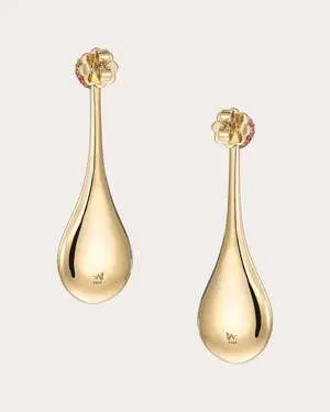 ANABELA CHAN Sapphire And Spirulina Fruit Gem Sunset Elixir Drop Earrings