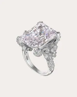 ANABELA CHAN Snowflower Princess-cut Diamond Ring - Silver