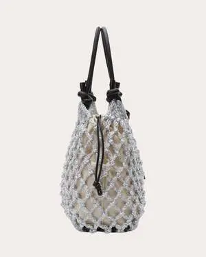 3.1 Phillip Lim Mini Metallic Macramé Tote - Silver