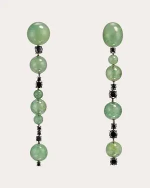 ANABELA CHAN Jade & Black Onyx Matrix Drop Earrings