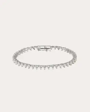 ANABELA CHAN Diamond Eternity Heart Bracelet Silver