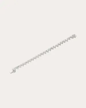 ANABELA CHAN Diamond Eternity Heart Bracelet - Silver