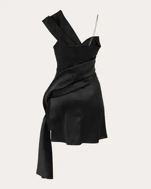 BYVARGA Janet Satin Draped Mini Dress