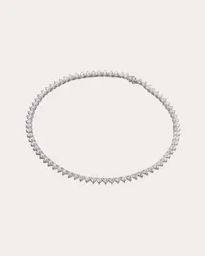 ANABELA CHAN Diamond Eternity Heart Necklace - Silver