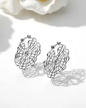 RUVEIL Diamond Schumann Harmonics Hoop Earrings