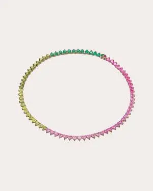 ANABELA CHAN Peony Eternity Heart Necklace - Multi