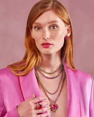 ANABELA CHAN Peony Eternity Heart Necklace