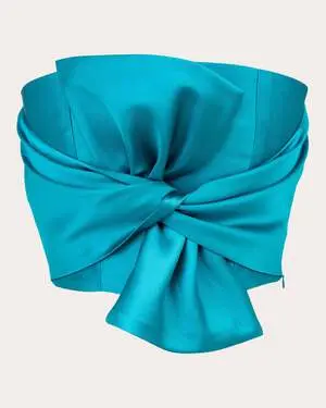 BYVARGA Whitney Satin Bow Strapless Top