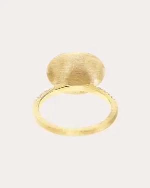 NANIS ITALIAN JEWELS Amazonite & Diamond 18k Gold Ring