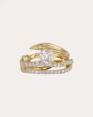 ANABELA CHAN Diamond Blades Of Grass Ring - White