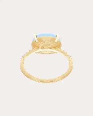 NANIS ITALIAN JEWELS Aquamarine And Diamond Stackable Ring