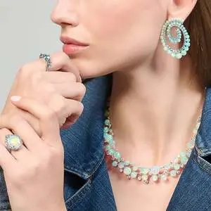ANABELA CHAN Baby Aquamarine Nova Starburst Ring