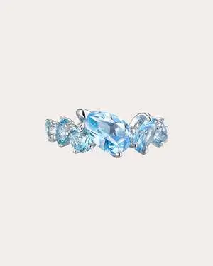 ANABELA CHAN Baby Aquamarine Nova Starburst Ring