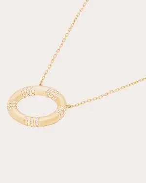 CAMPBELL + CHARLOTTE Diamond & 14k Crew Pendant Necklace