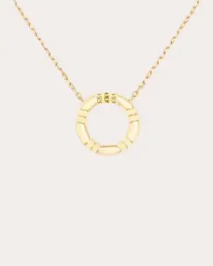 CAMPBELL + CHARLOTTE And 14k Crew Pendant Necklace - Tsavorite