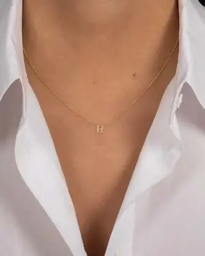 ZOE LEV 14k Gold Initial Pendant Necklace