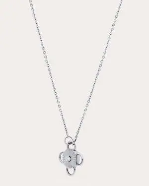 ROUVENAT Diamond And 18k White Gold Baby Bolt Pendant Necklace