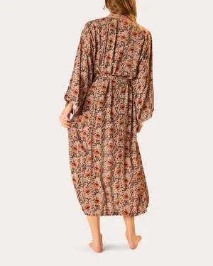Natalie Martin Diane Floral Kimono Robe Rayon