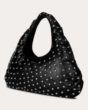 W 78 ST Large Cloud Studded Leather Shoulder Bag