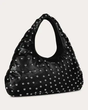 W 78 ST Large Cloud Studded Leather Shoulder Bag