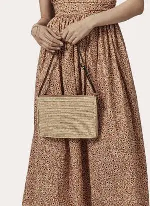 Helen Kaminski Kumana Crocheted Raffia Crossbody Bag
