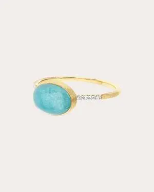 NANIS ITALIAN JEWELS Amazonite & Diamond Ring - Blue