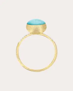 NANIS ITALIAN JEWELS Amazonite & Diamond Ring