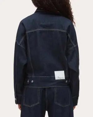 3.1 Phillip Lim Boxy Belted Denim Jacket - Blue