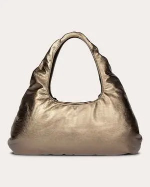 W 78 ST Large Cloud Metallic Leather Shoulder Bag