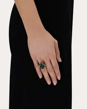 NANIS Italian Jewels Gemstone 18k Gold Reversible Ring