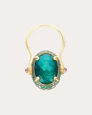NANIS Italian Jewels Gemstone 18k Gold Reversible Ring