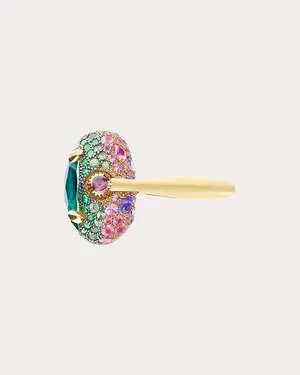 NANIS Italian Jewels Gemstone 18k Gold Reversible Ring