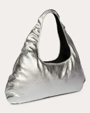 W 78 ST Large Cloud Metallic Leather Shoulder Bag