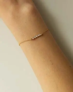 ELIZABETH MOORE Diamond Circle Of 5ths Bar Bracelet