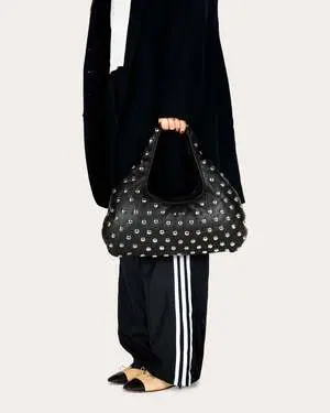 W 78 ST Medium Cloud Studded Leather Shoulder Bag