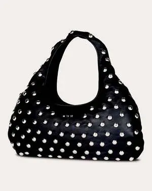 W 78 ST Medium Cloud Studded Leather Shoulder Bag