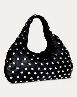 W 78 ST Medium Cloud Studded Leather Shoulder Bag