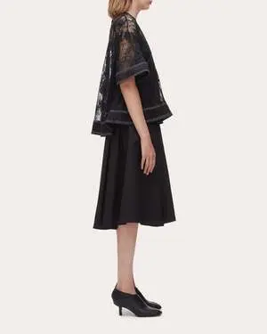 3.1 Phillip Lim Sheer Floral Lace Flounce Top