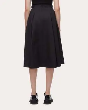 3.1 Phillip Lim Twill Pleated Biker Midi Skirt