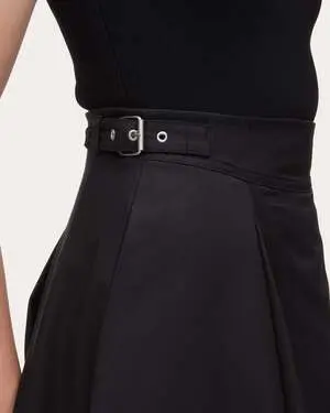 3.1 Phillip Lim Twill Pleated Biker Midi Skirt