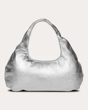 W 78 ST Medium Cloud Metallic Leather Shoulder Bag