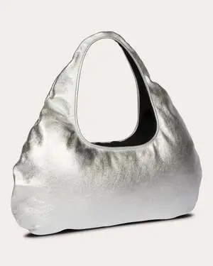 W 78 ST Medium Cloud Metallic Leather Shoulder Bag